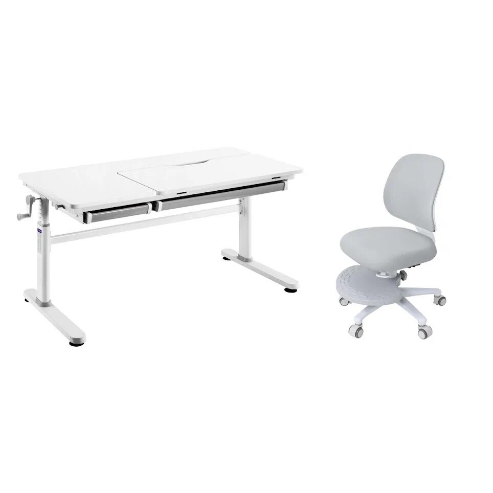 Комплект парта Iris Grey + кресло Marte Grey