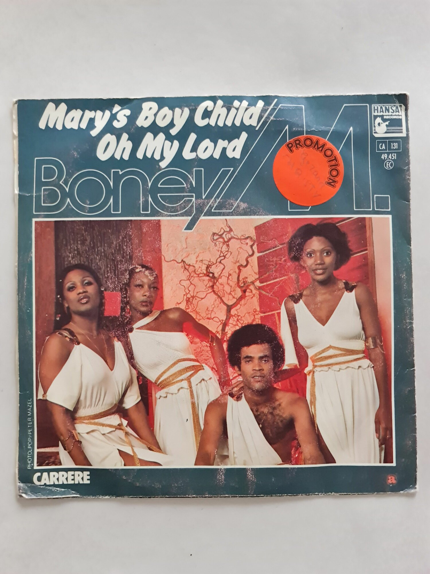 EP 7" Boney M "Mary's Boy Child", "Oh my lord", миньон, мини-винил, виниловая винтажная пластинка, Hansa, 1978 г.