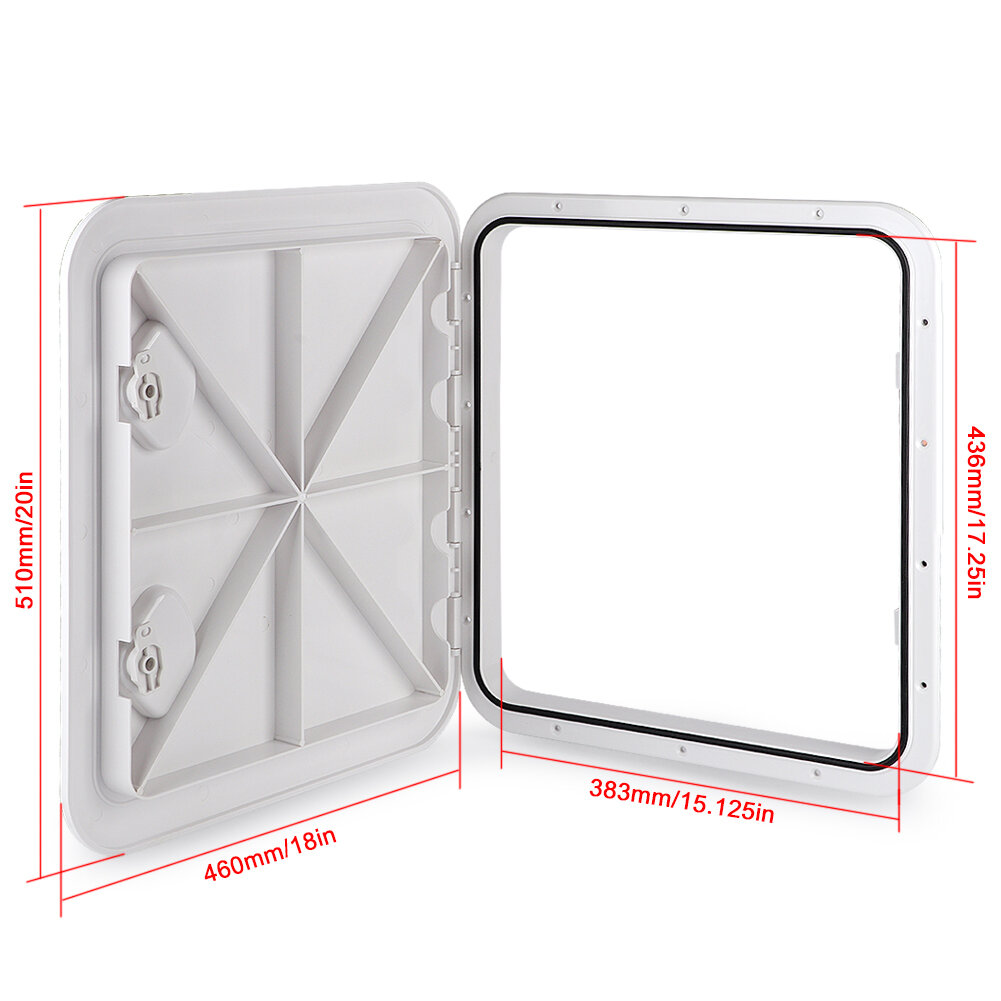 Квадратная крышка люка морской палубы с защитой от УФ-лучей, аксессуары для яхты и лодки, 460x510 мм, 18,1x20,1 дюйма RE-460-510