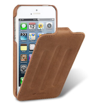 Кожаный чехол Melkco для Apple iPhone 5/5S / iPhone SE - Craft Limited Edition - Prime Verti - коричневый