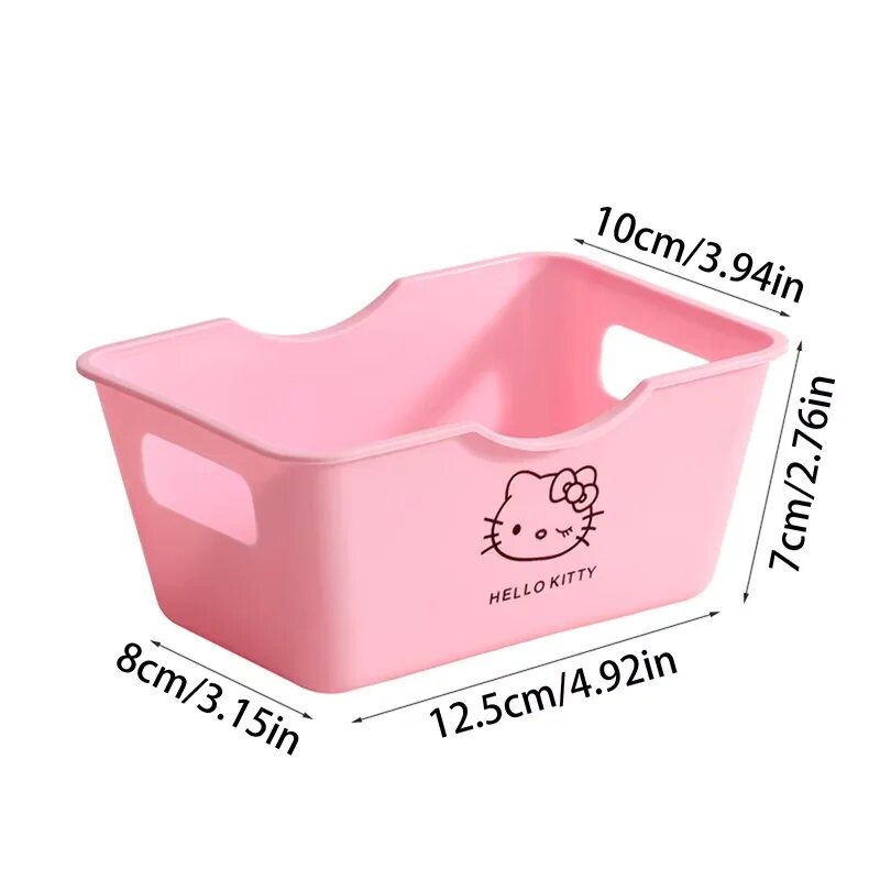 Милые многофункциональные настольные коробки для хранения Hello Kitty, большие вместительные коробки для хранения канцелярских принадлежностей, органайзер для косметики, подарки, Pink