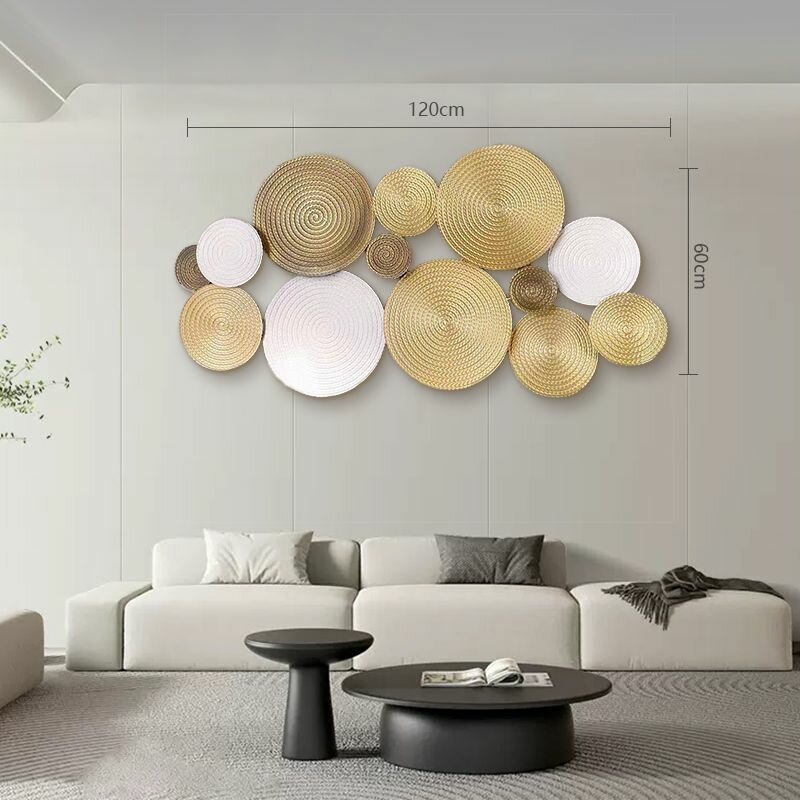 Отделка стен, роскошь из светлого металла, современная простота, креативный геометрический зеркальный узор 120х60см