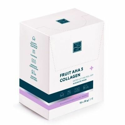 BEAUTY STYLE Альгинатная лифтинг-маска для лица с AHA-кислотами и коллагеном, 10 масок по 30 г