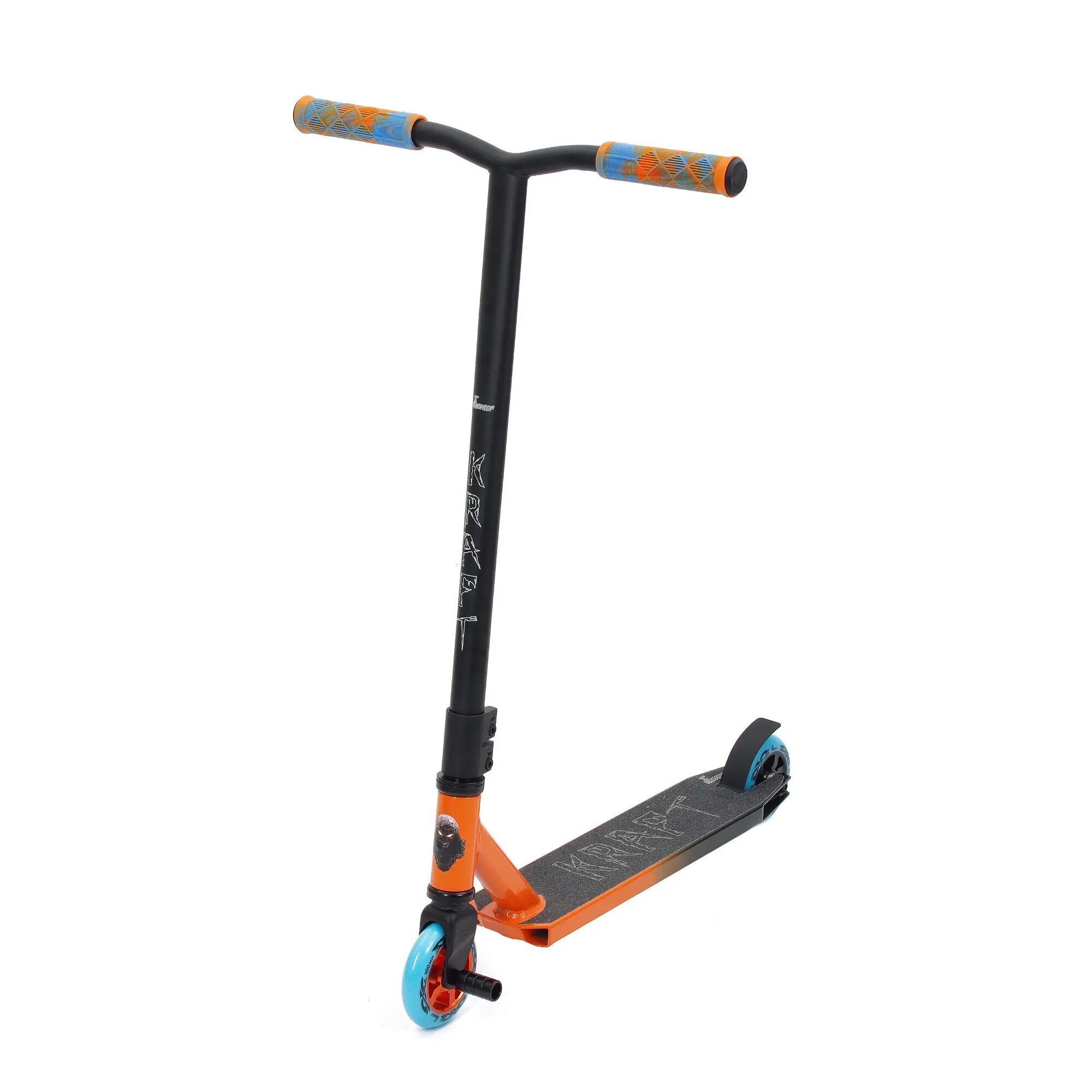 Самокат Haevner KRAFT оранжевый/черный, HIC, 100мм, AL, пега
