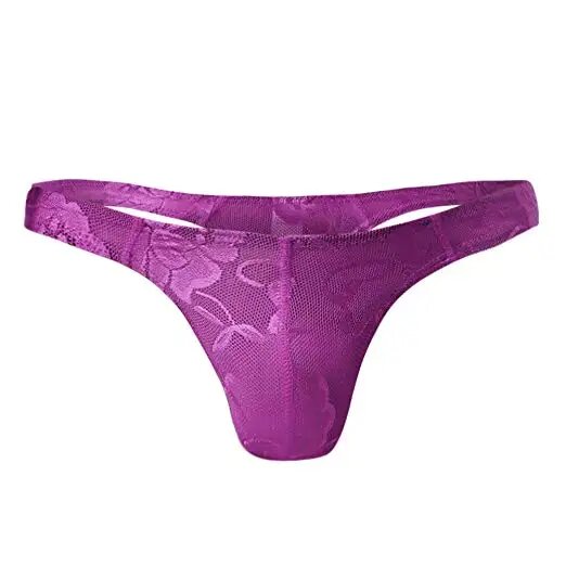 Мужские стринги из кружева Purple, размер XL