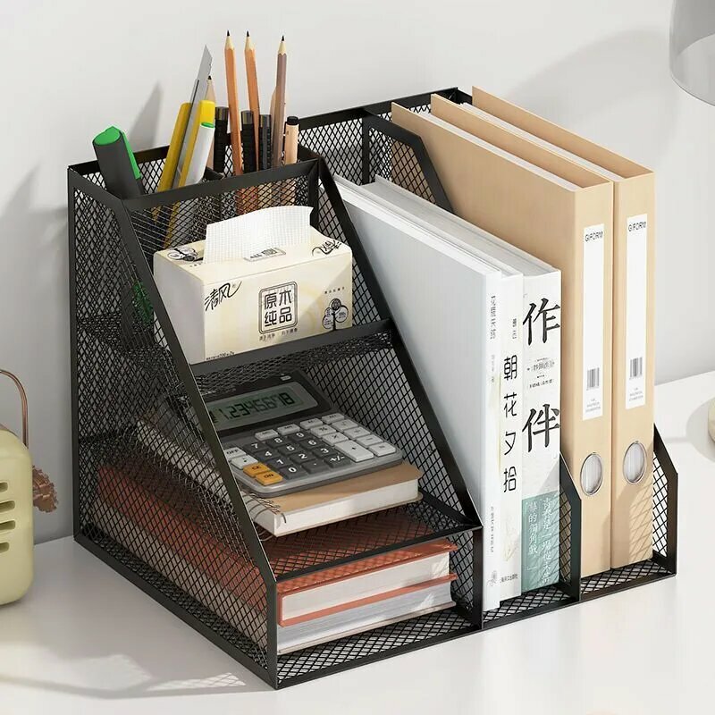 Лоток для бумаг, Металлический многослойный ящик для хранения документов, книжная полка вертикальное отделение YZ