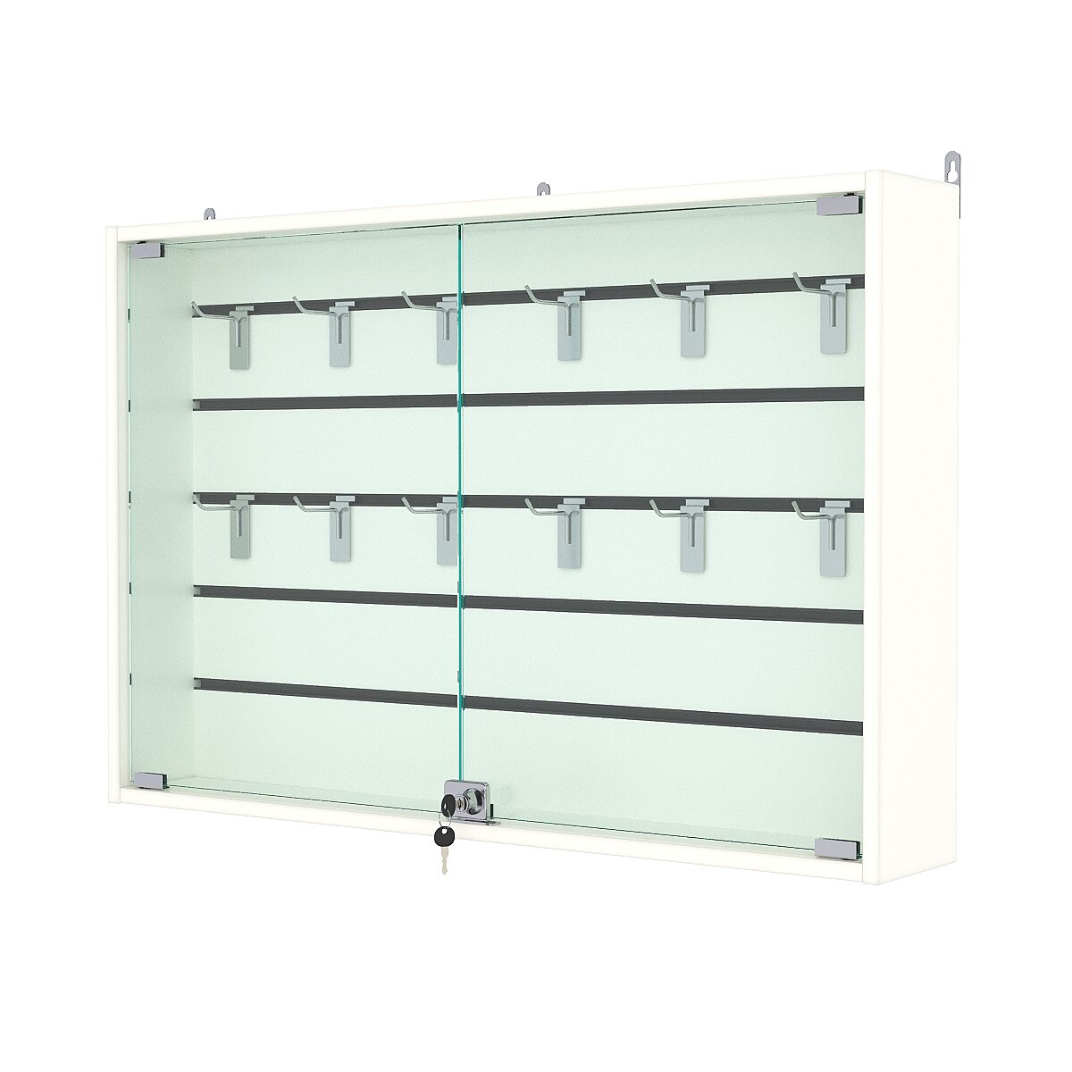 Витрина настенная №3-1Б с экономпанелью, без полок, Белый. Производитель товара - компания Westcom.