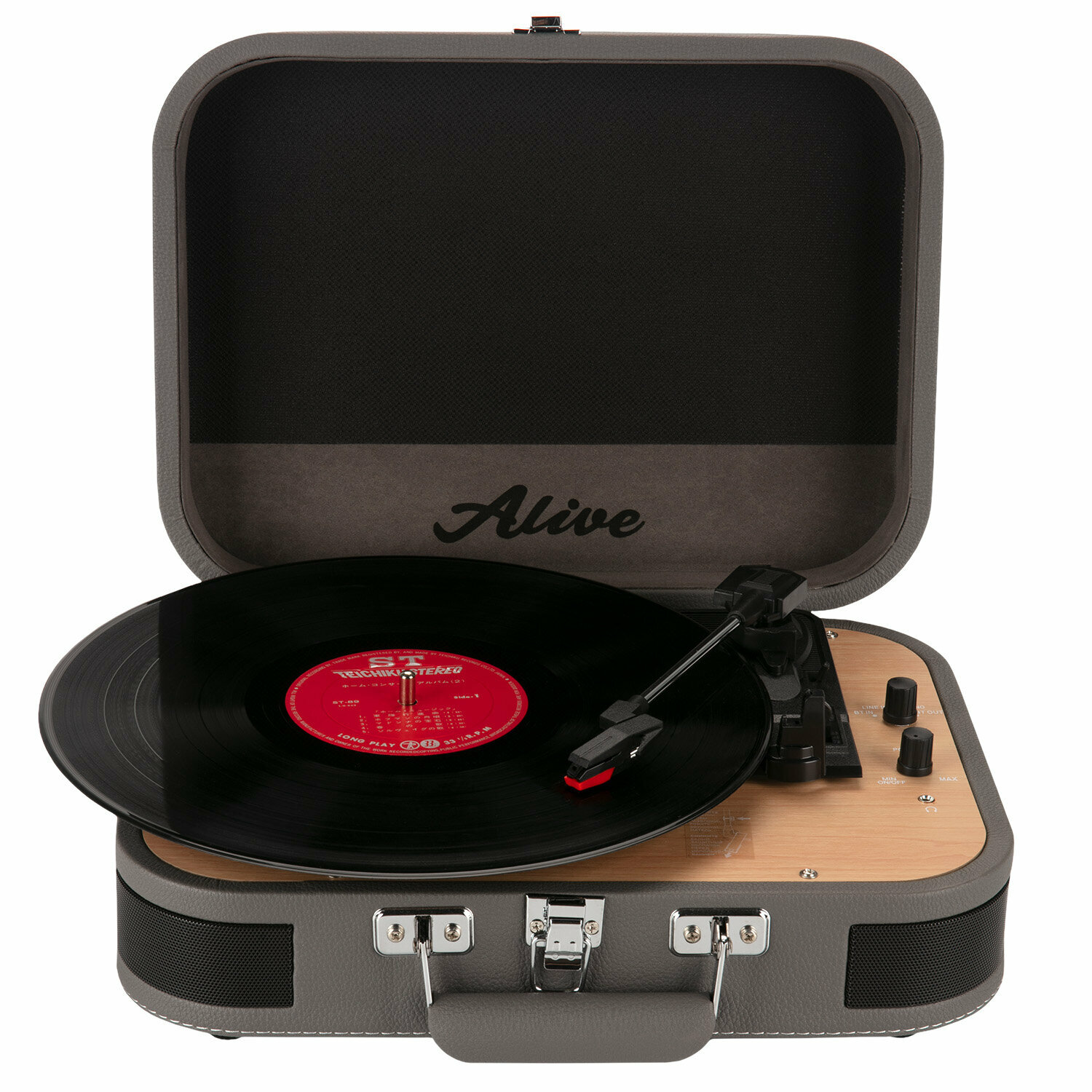 Виниловый проигрыватель Alive Audio "Liberty Wind Chime", ременной, встроенный фонокорректор, серый