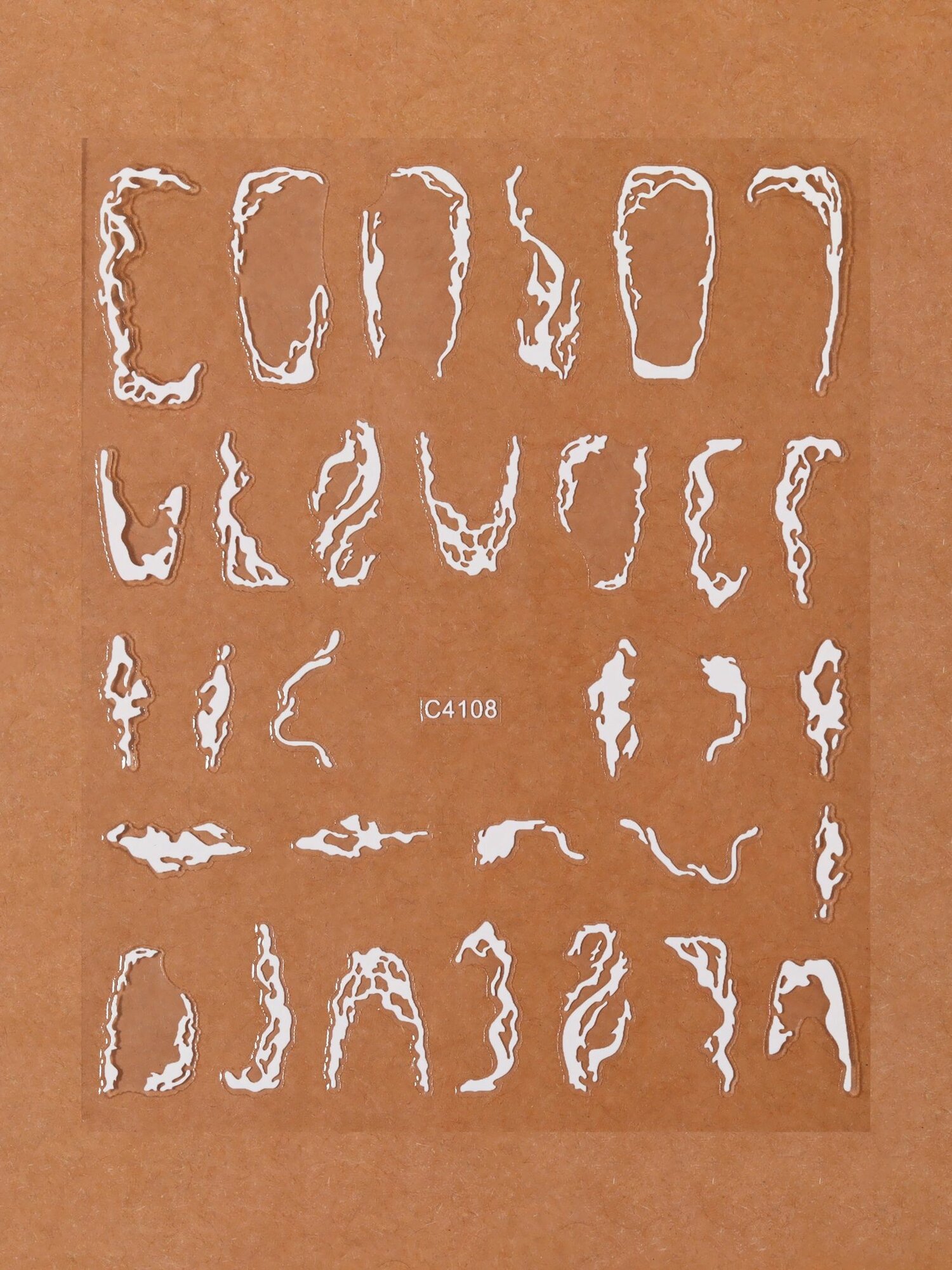 Наклейки для ногтей "Вуаль", цвет белый