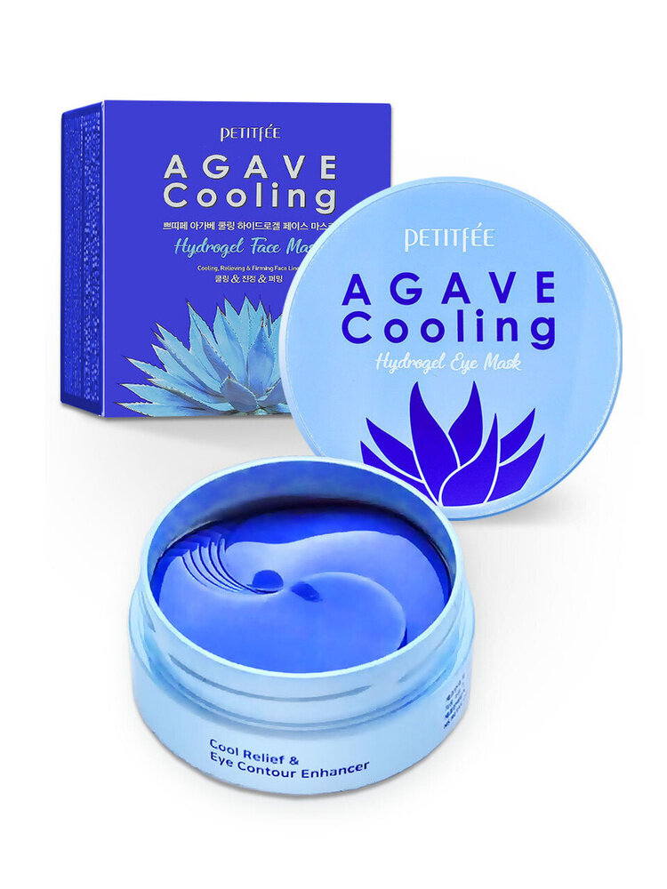 Petitfee охлаждающие гидрогелевые патчи с экстрактом агавы Agave cooling hydrogel eye mask, 60 шт.