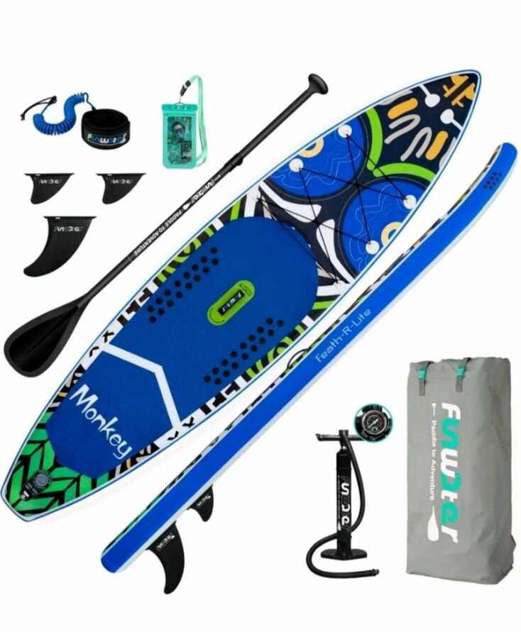 Надувная сап board доска funwater MONKEY 335cm полный комплект