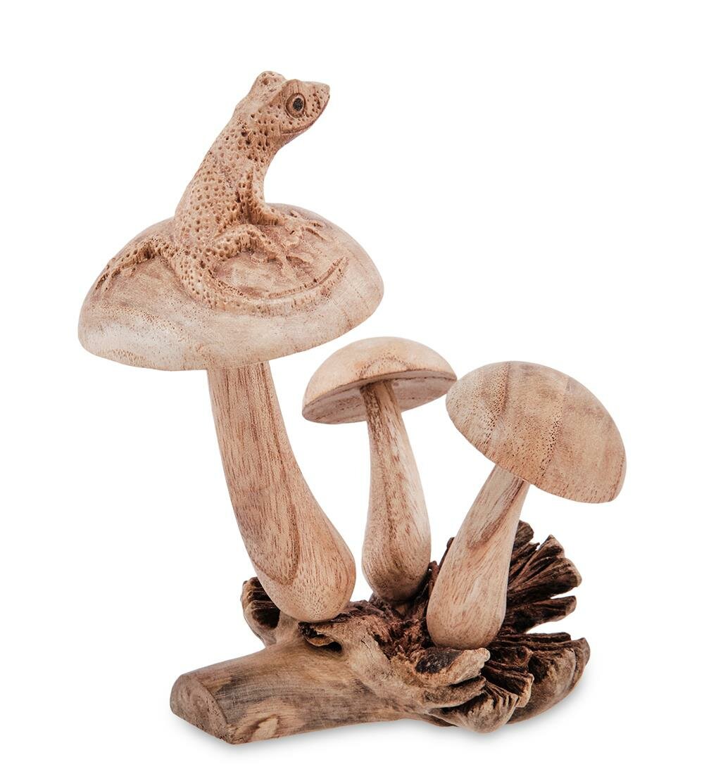 Статуэтка Ящерица на грибе 50-011 Decor and Gift Индонезия