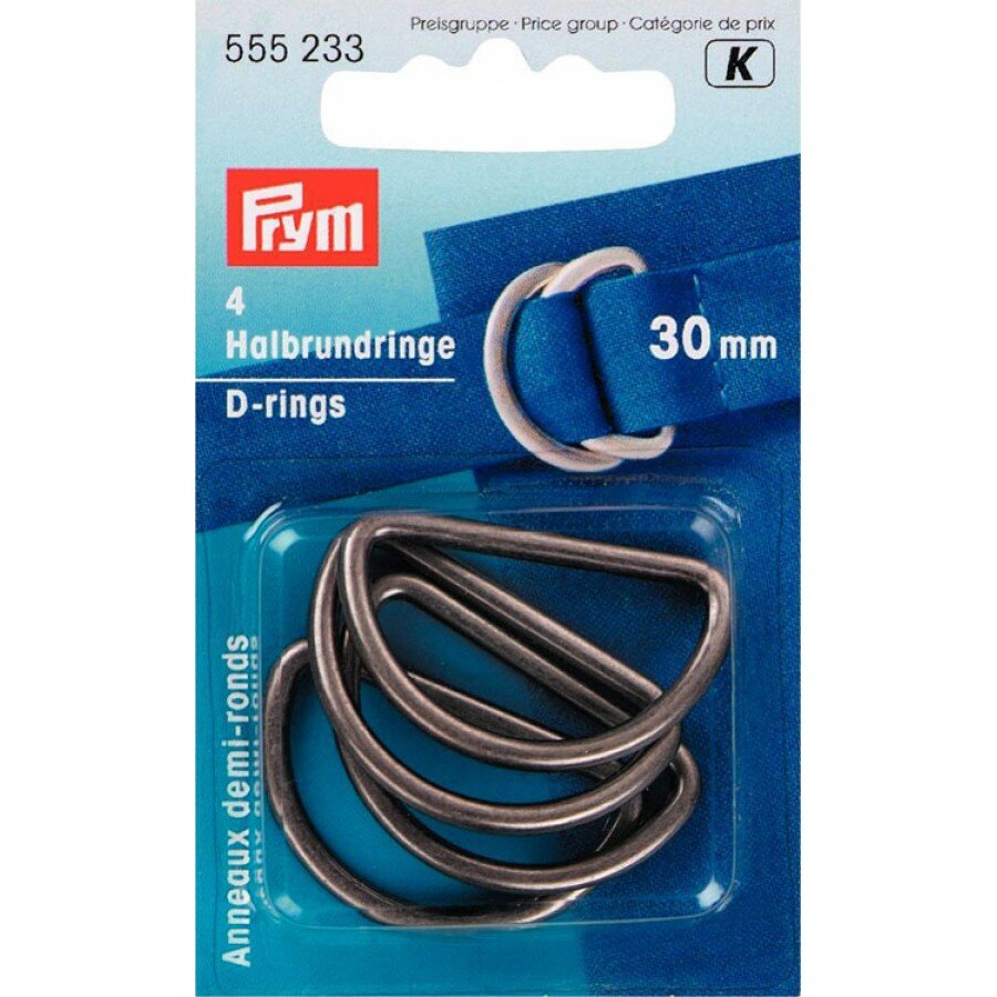 555233 Полукольца 30мм, Prym