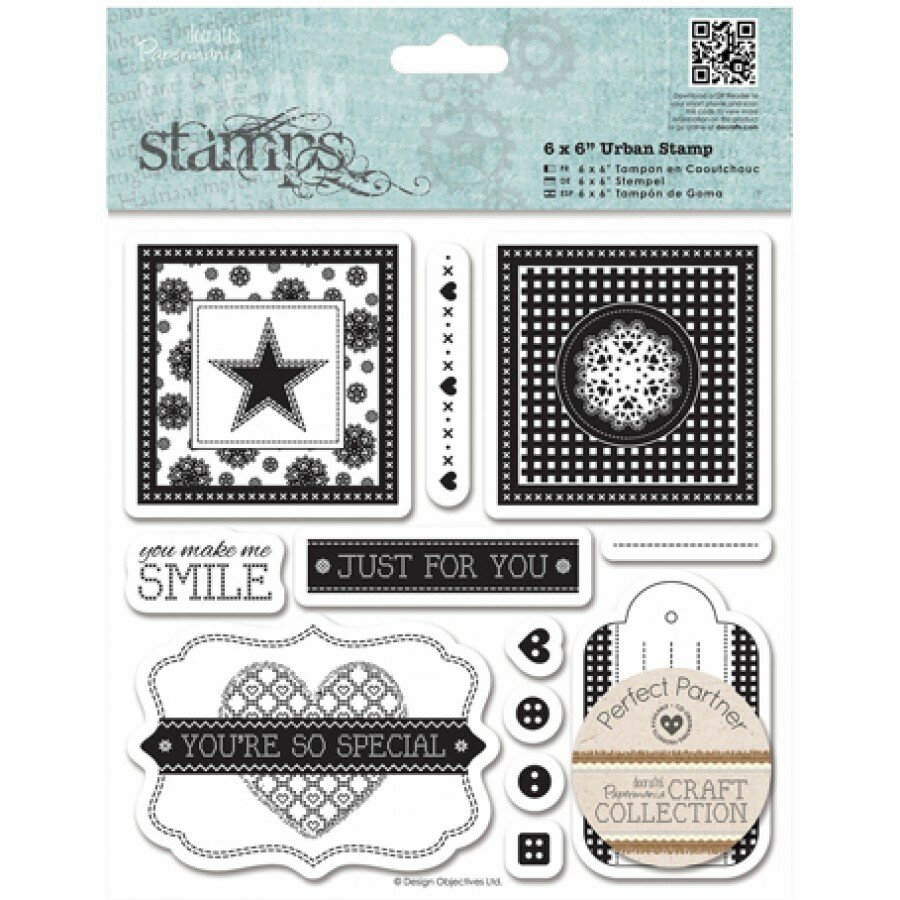 Набор штампов Craft Collection - Pastels 15,24 х 15,24 см DOCRAFTS PMA907222