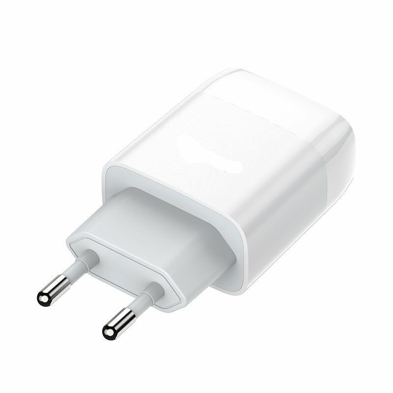 Блок питания (сетевой адаптер) для HOCO С12Q Smart QC3.0, кабель Type-C-USB, 5V, 3.0A, белый