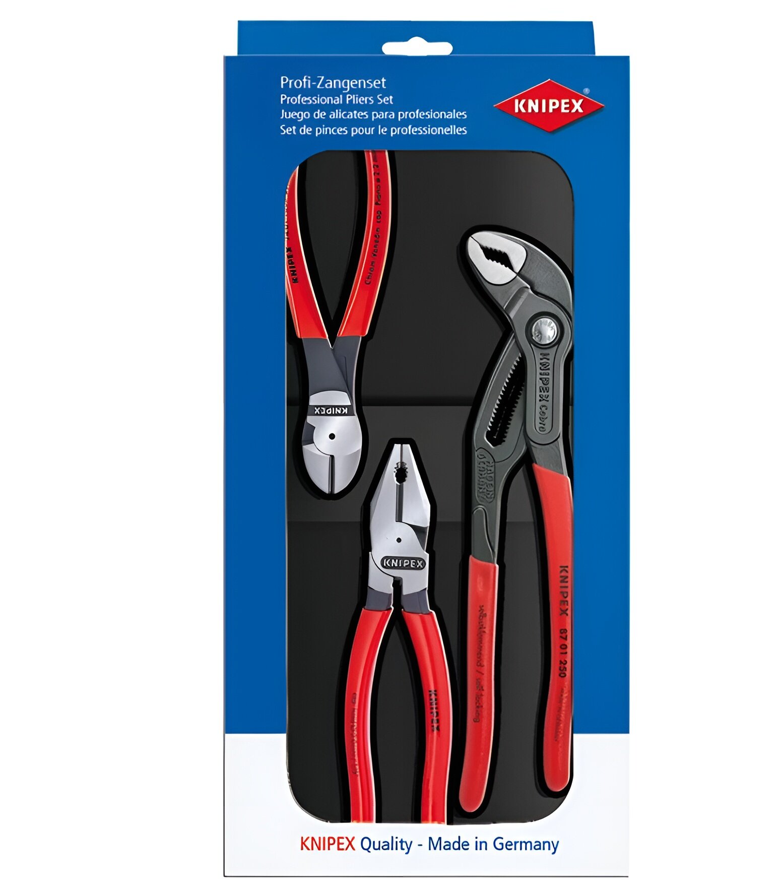 Набор ШГИ особой мощности в ложементе KNIPEX, 3 пр, KN-0201180/7401160/8701250 KN-002010