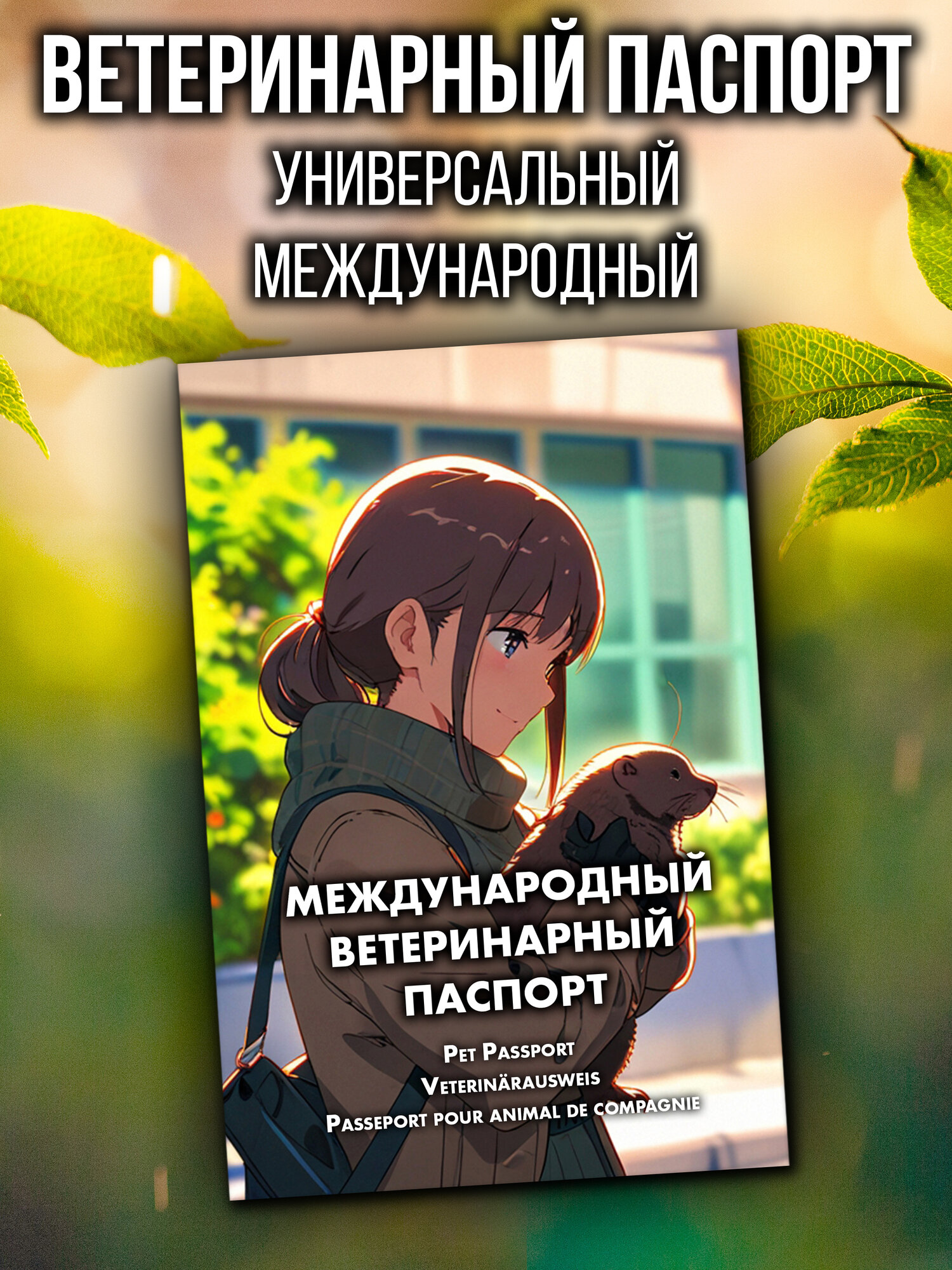Ветеринарный паспорт для кошек, собак и любых других домашних животных, международный