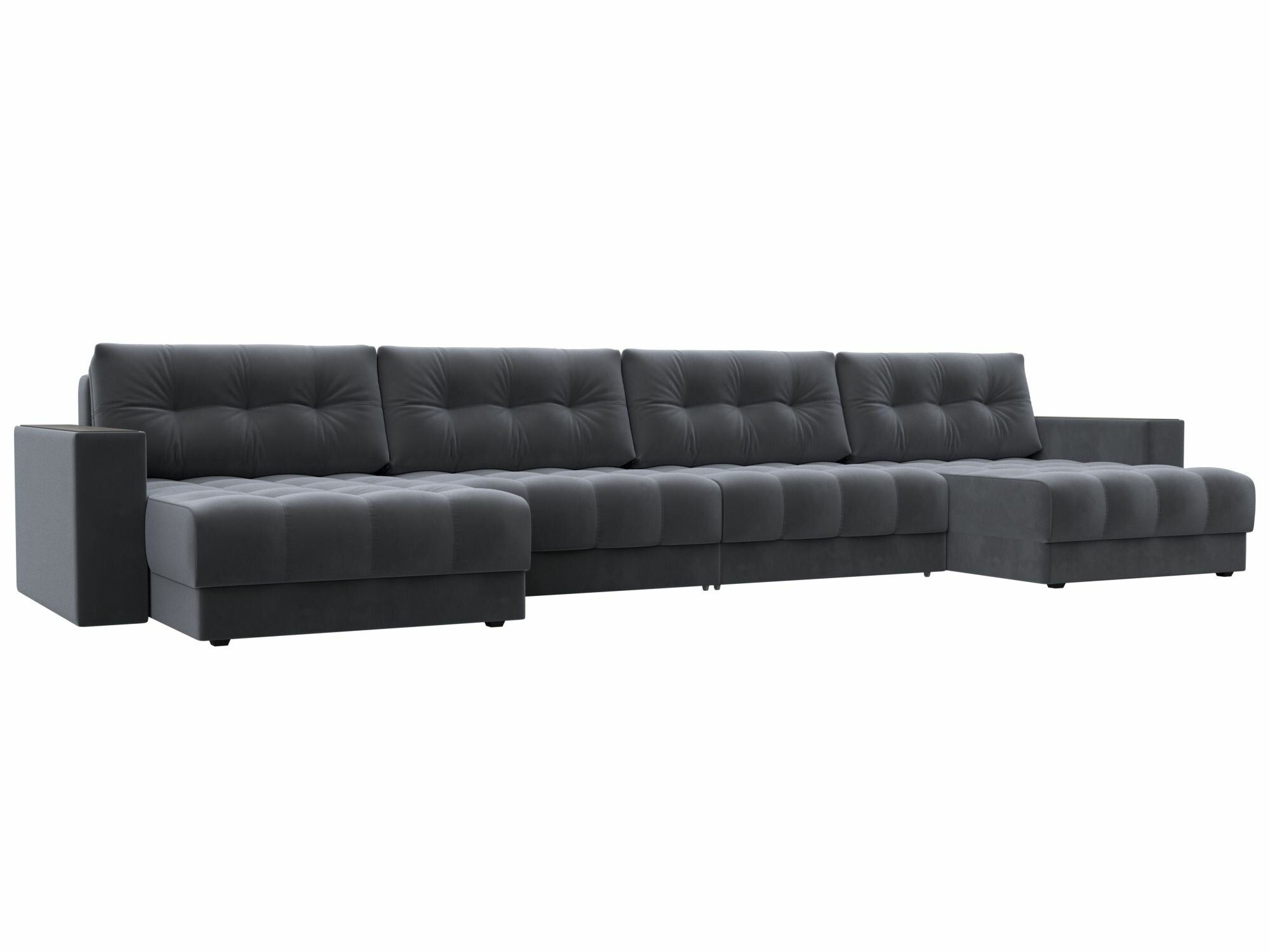 Диван П-образный с декором Бруно НПБ Лонг, Велюр