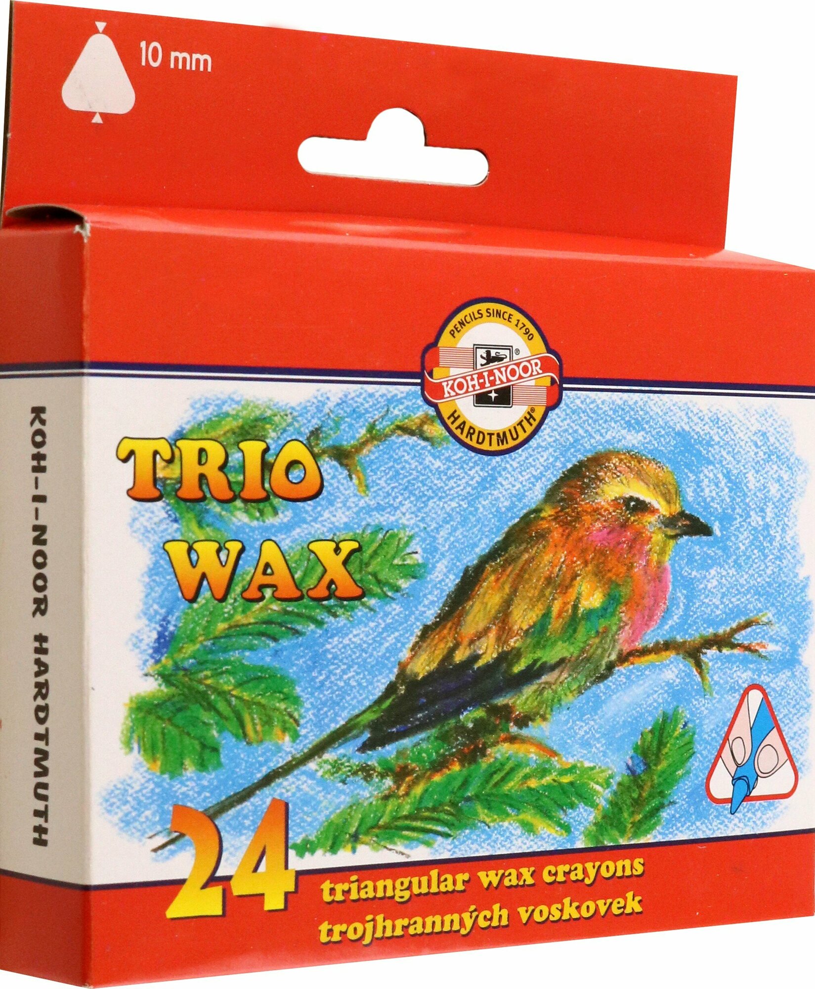 Мелки восковые Trio, 24 цвета в картонной упаковке.