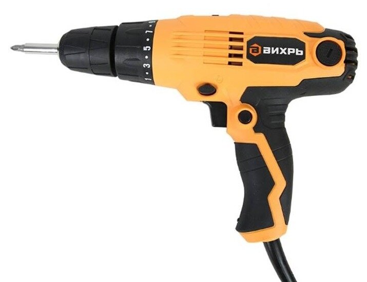 Дрель-шуруповерт сетевая вихрь СШ 550/1 с быстрозажимным патроном, 550Вт, 34Нм, 1 скорость / электроинструмент