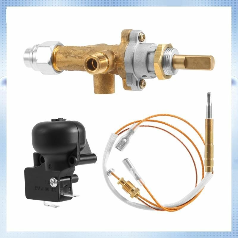 Газовый клапан управления обогревателем патио Датчик термопары Ручка переключателя сброса Пропан Lpg Управление пожарной ямой Набор пилотных