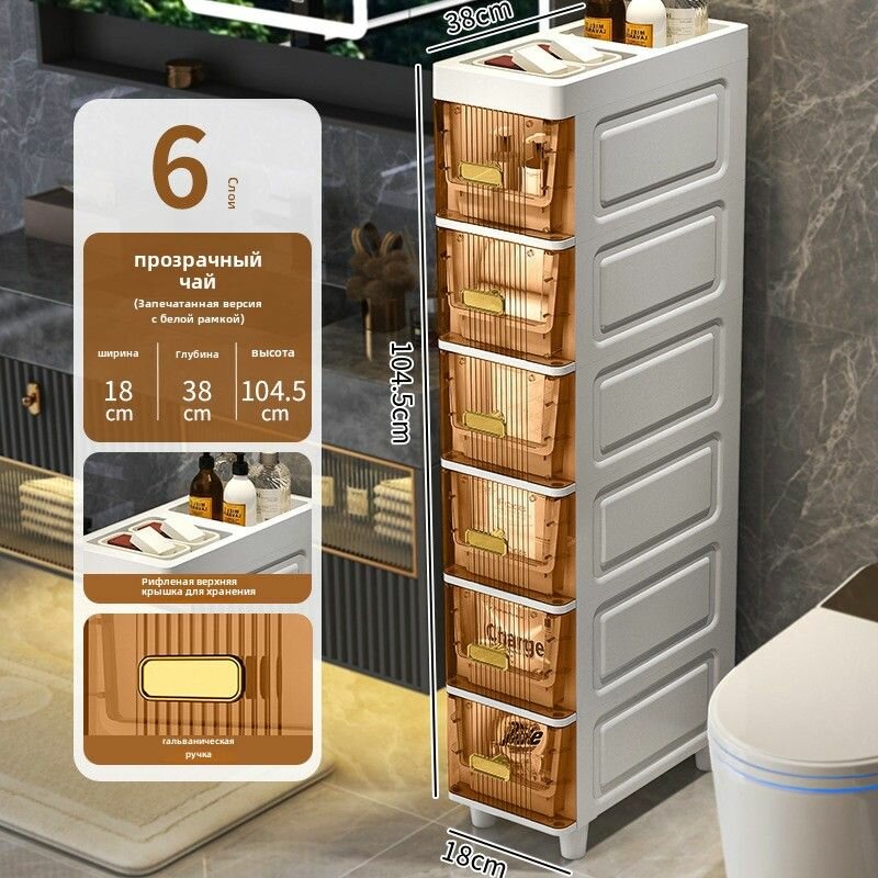 Тумба под раковину прозрачный оранжевый 104.5 38 Тумба с раковиной