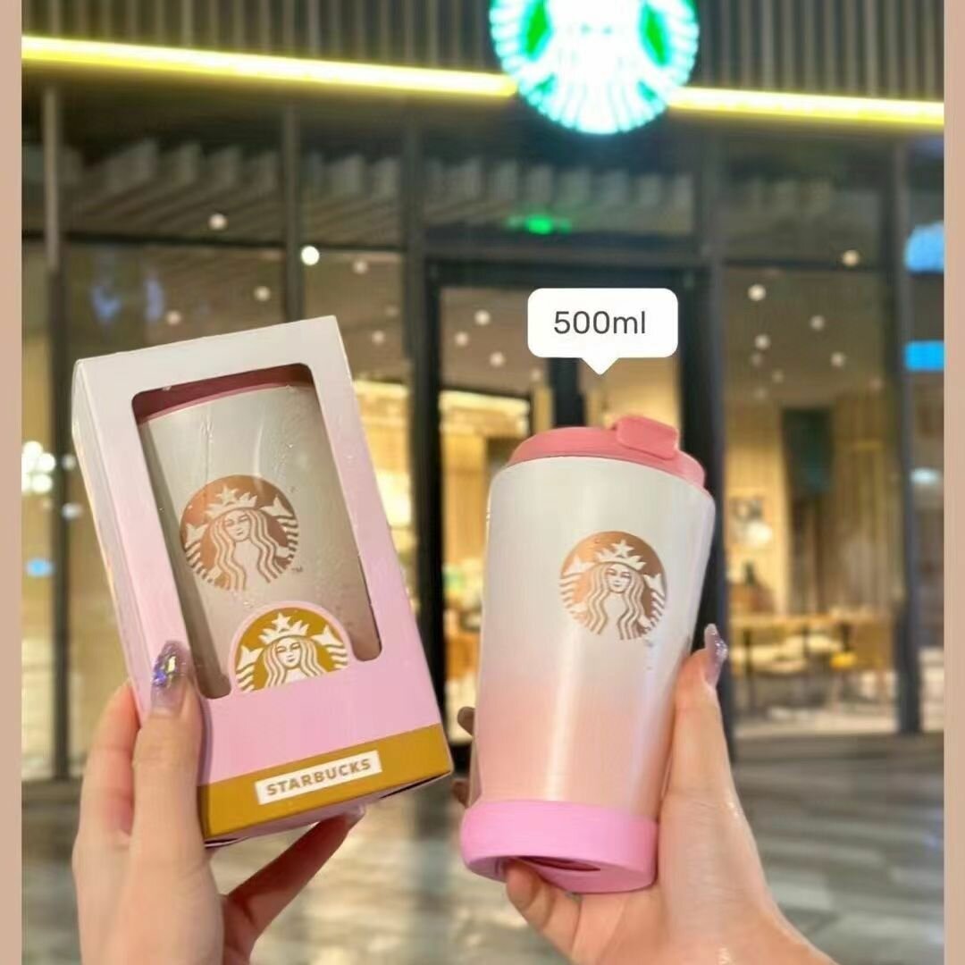 Чашка-термос Starbucks, новая кофейная чашка 2023 года, пищевая нержавеющая сталь, 500 мл, длительное сохранение тепла,