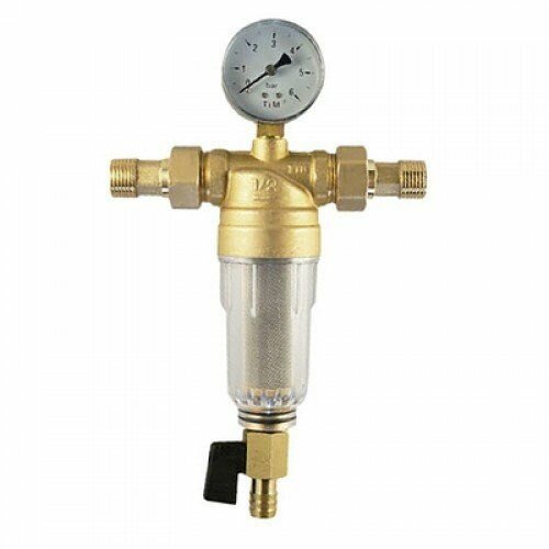 Фильтр самоочищающий с манометром ф1" Tim JH-3002
