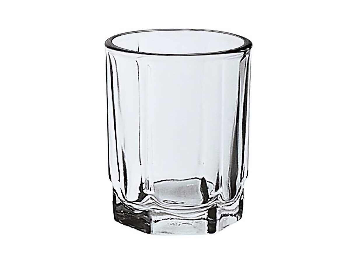 Стопка стеклянная 50мл, прозрачная, форма квадратная, для напитков