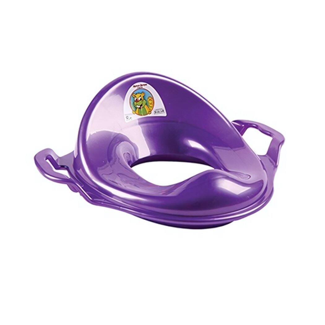 Накладка детская на унитаз, удобная с ручками, фиолетовая, адаптер для комфорта малыша