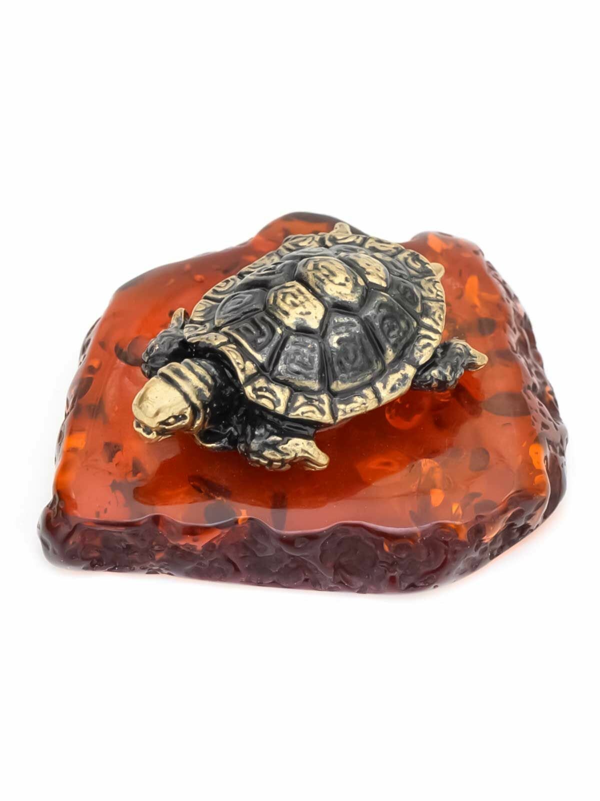 Сувенирная фигурка - Черепаха, Балтийский Янтарь, 1,6 см