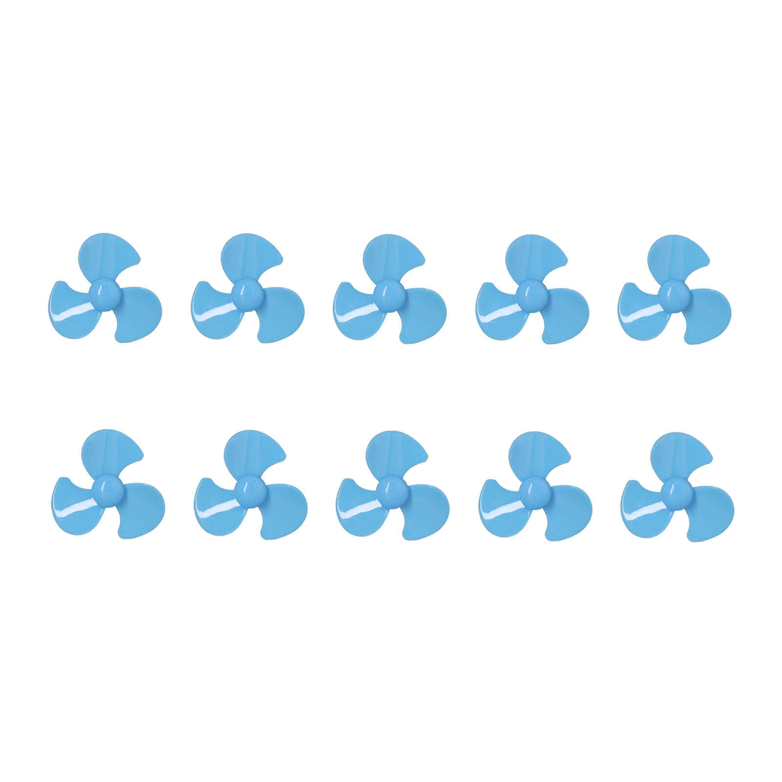 10Pcs 50mm 3 Blades Propeller ABS Turning Propellers Replacement DIY Car Model AccessoriesBlue