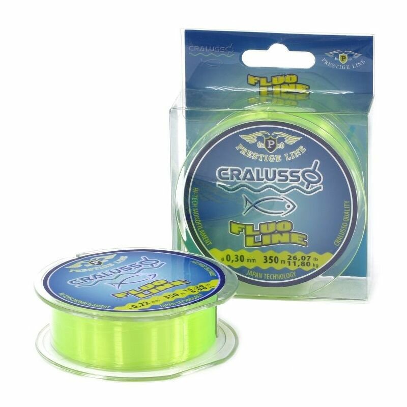 Леска Cralusso Fluo-yellow Prestige 350м 0,20мм