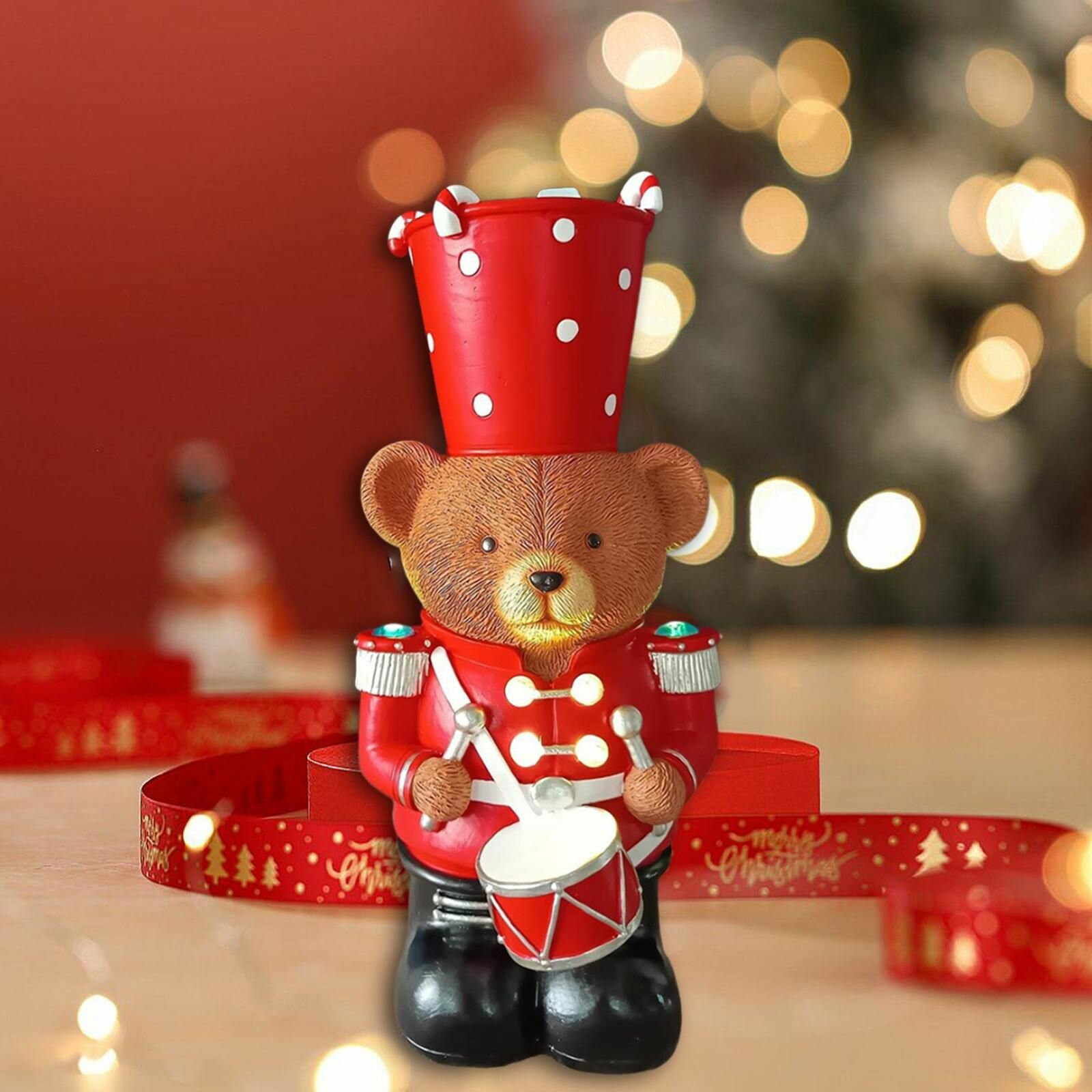 Животное Статуя барабанщика для домашнего декора Ремесла Искусство 13,5смx13,5смx29,5см