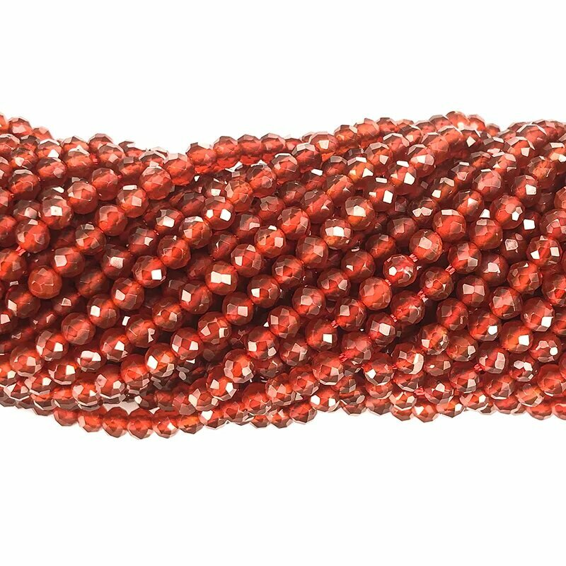 Бусины из красного агата ZHUOHONG 2/3/4 мм 3 мм