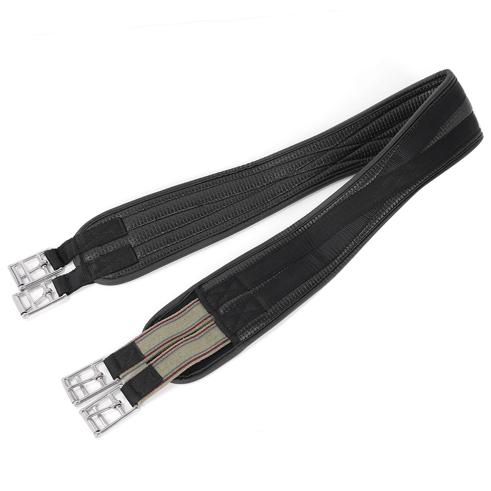 Английская подпруга без натирания, с пряжкой из нержавеющей стали, из искусственной кожи, противоскользящая, изогнутая, для тренировок и соревнований, 100 см.