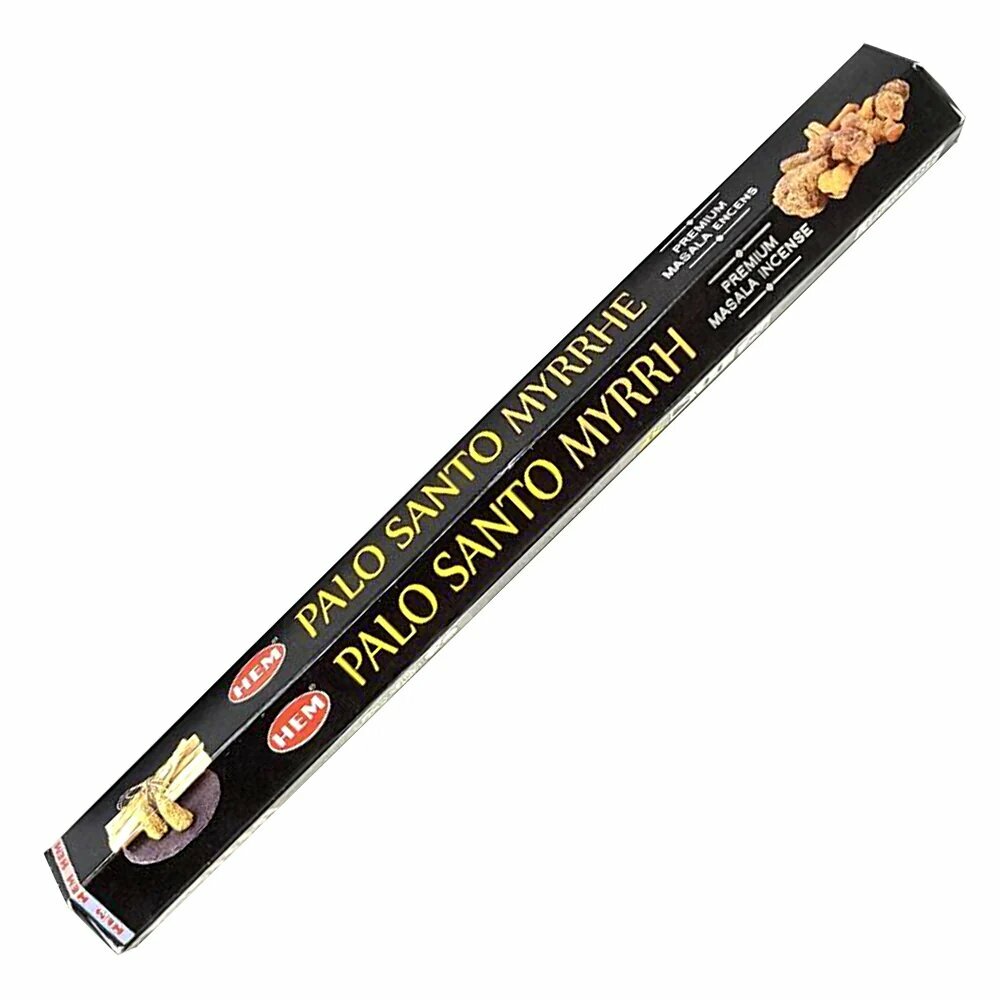 Hem Premium Masala Incense PALO SANTO MYRRH (Премиум масала благовония пало санто И мирра, Хем), уп. 15 палочек.