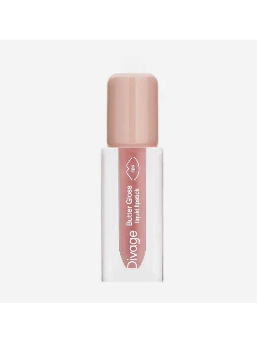 Помада DivageButter Gloss 02, жидкая, матовая, увлажняющая, без тестирования на животных