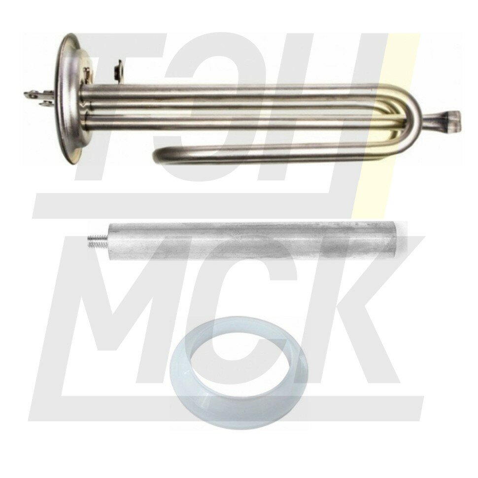 Комплект ТЭН 1,5кВт (1500Вт) RF для водонагревателя Electrolux Rival + прокладка + анод, 20105K