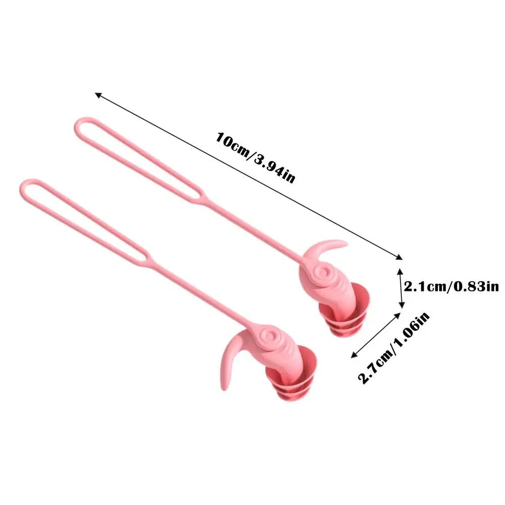 Противошумные силиконовые беруши для плавания Swimming Ear Plugs Розовый, Pink