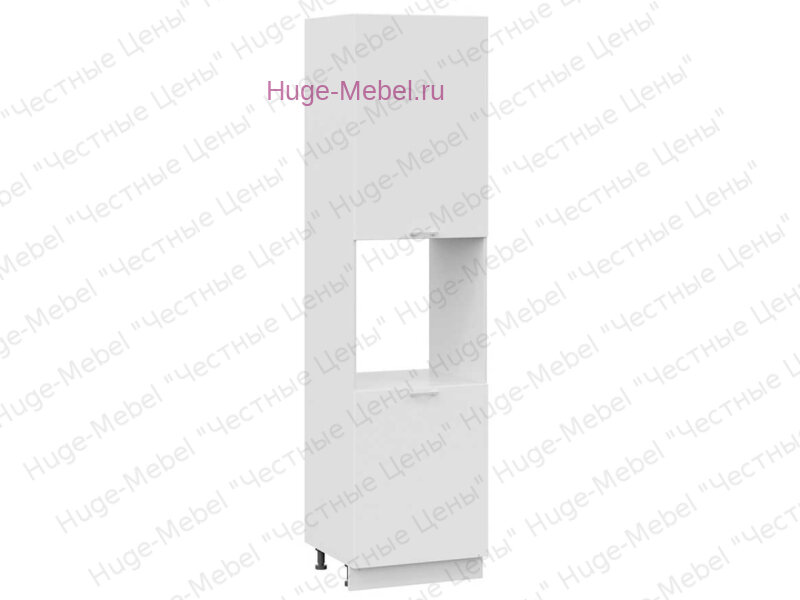 Пенал кухонный высокий с нишей 600 Катрин (софт вайт) Huge Mebel . Ширина 600 Высота 2340. Кухонные шкафы