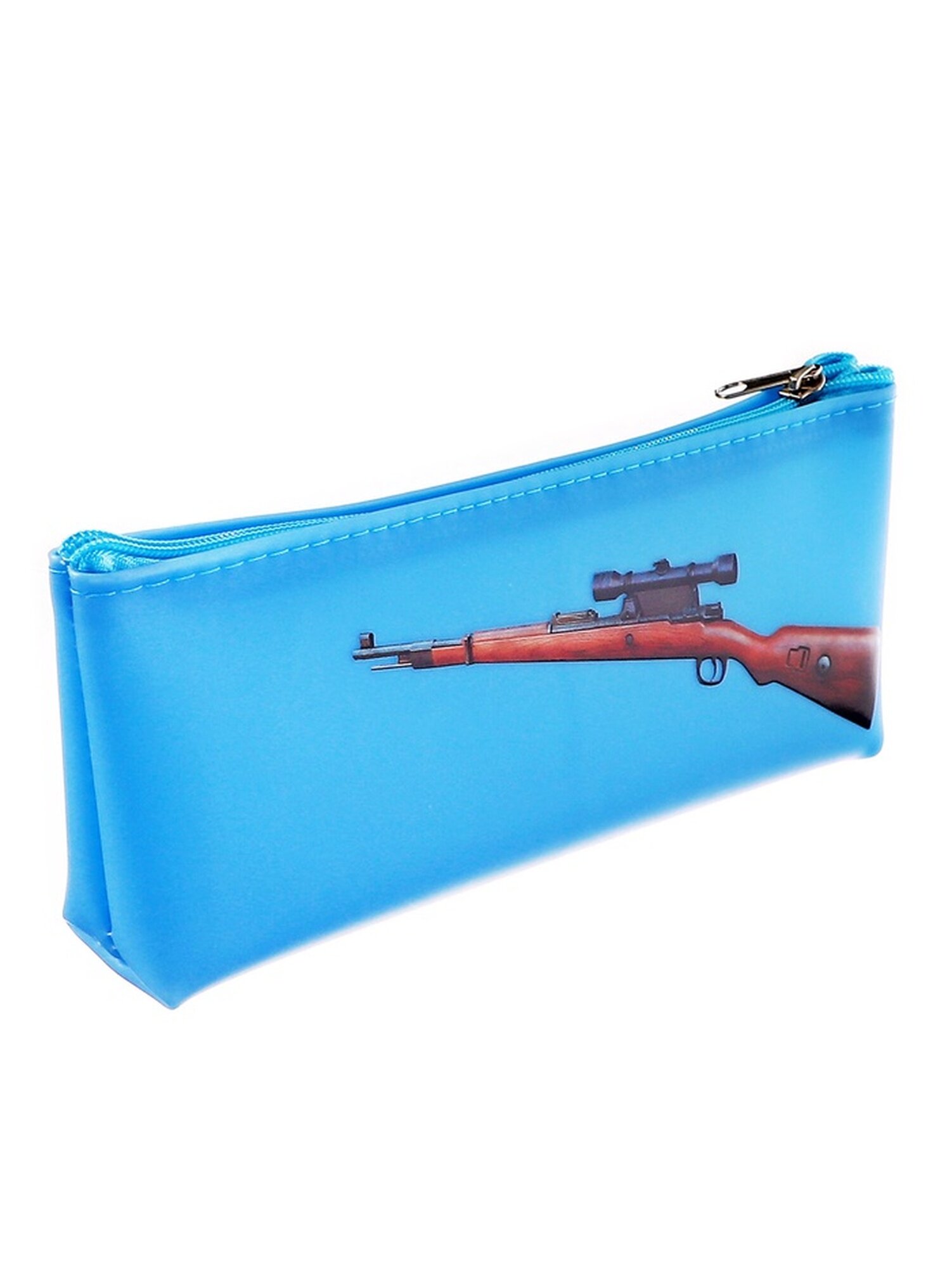 Пенал школьный Calligrata на молнии Оружие, материал ПВХ, цвет Синий