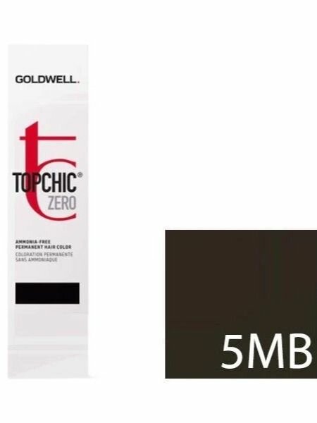 Goldwell Topchic Zero - Безаммиачная стойка краска для волос 5MB матовый светло-коричневый 60 мл