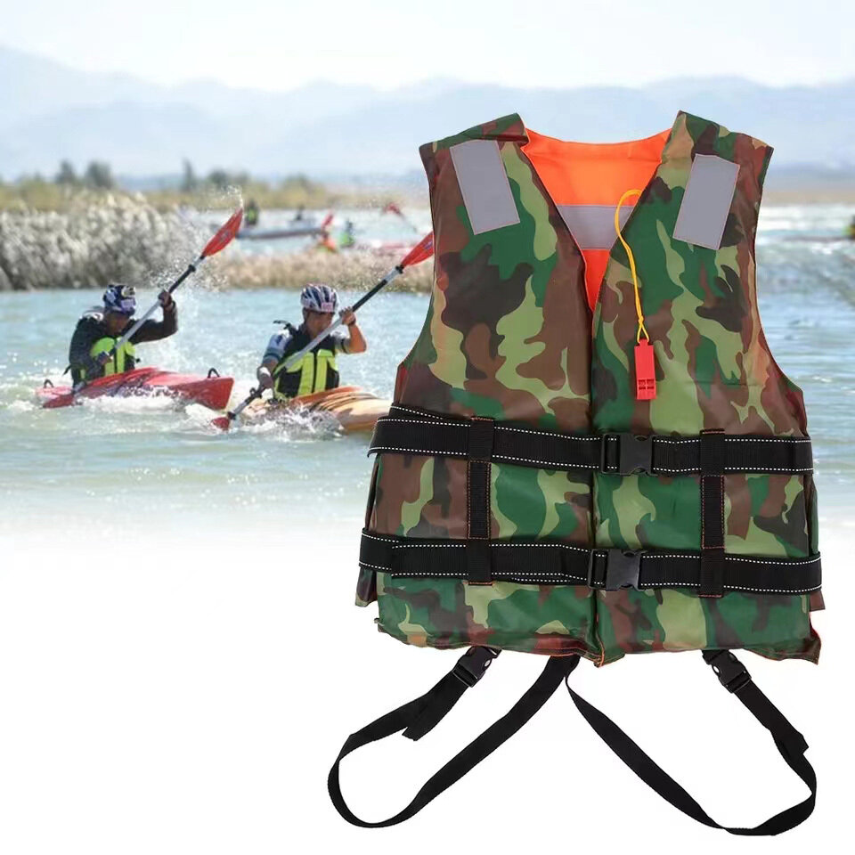 Камуфляжный спасательный жилет для водных видов спорта Спасательный жилет для рыбалки на лодке, дрейфующих