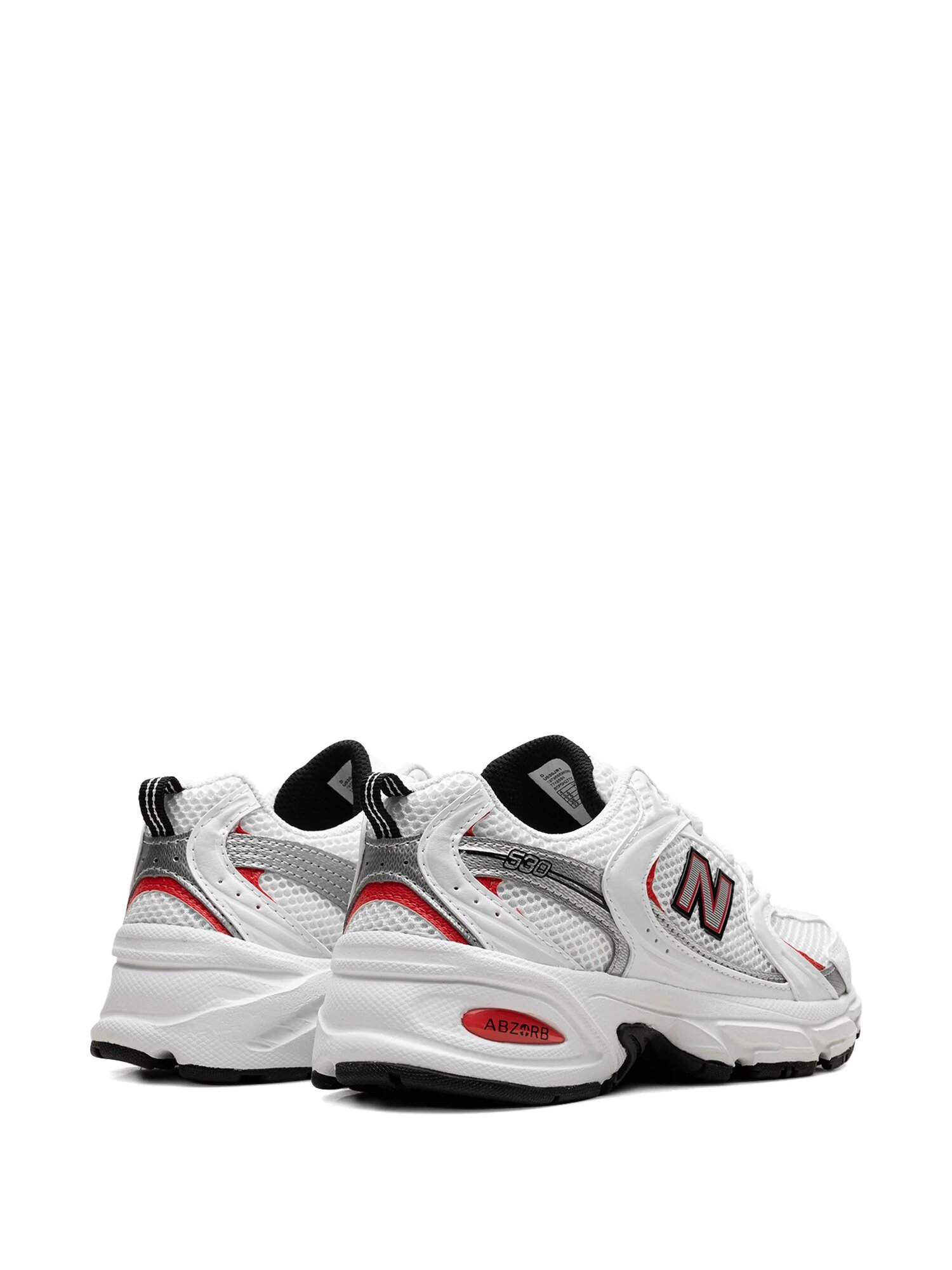 Кроссовки New Balance 530 White/Blast Red, размер 6,5 US, белый — фото 1
