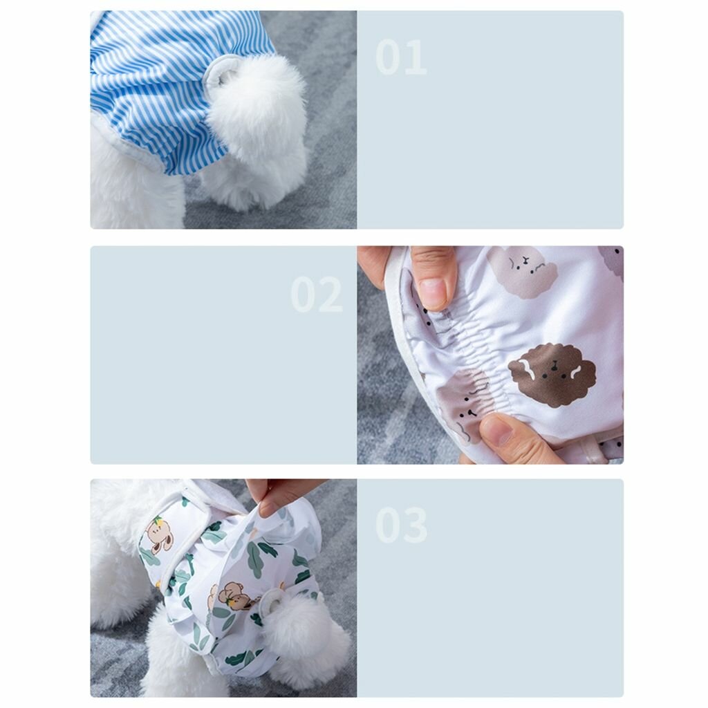 Физиологические штаны для собак, подгузники девочек, моющиеся, многофункциональные удобные многоразовые бандажи живота