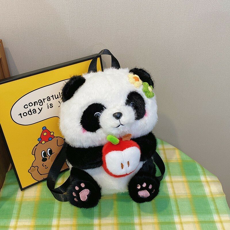 Panda plush сумка через плечо с нейлоновой подкладкой для прогулок и комфорта stylee