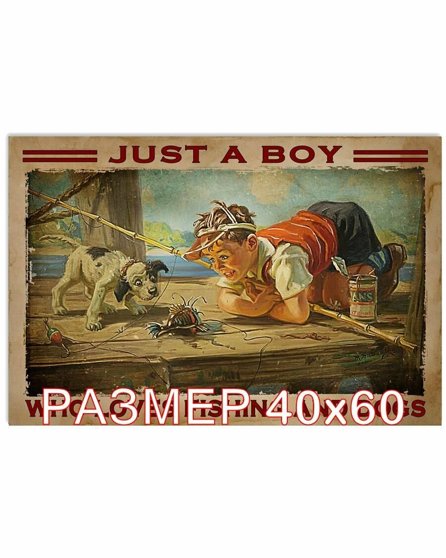 Интерьерный постер для ванной комнаты 40x60 винтажный