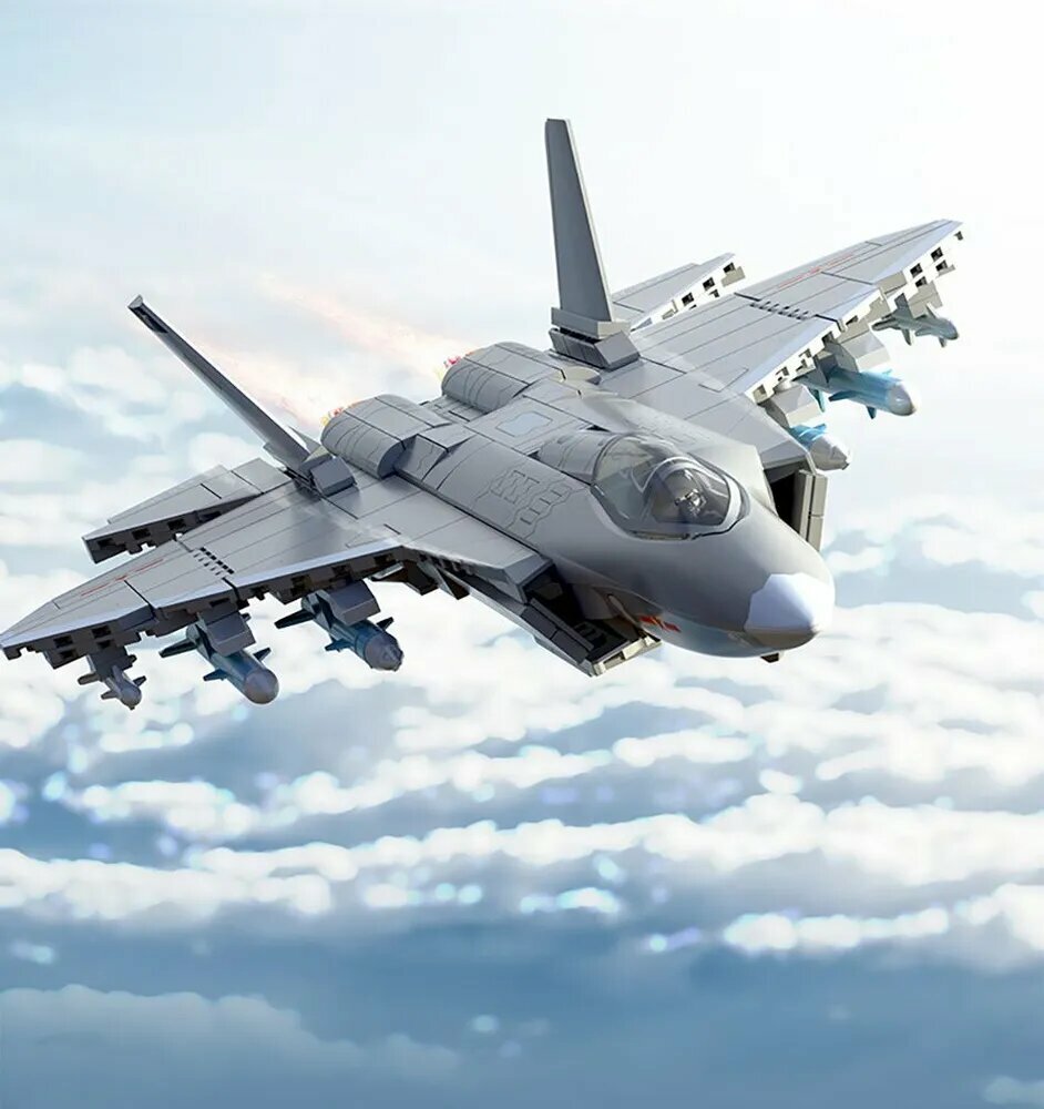 Военный авианосец J35, стелс-истребитель, авианосец, модель самолета, строительные блоки, игрушка, подарок на праздник