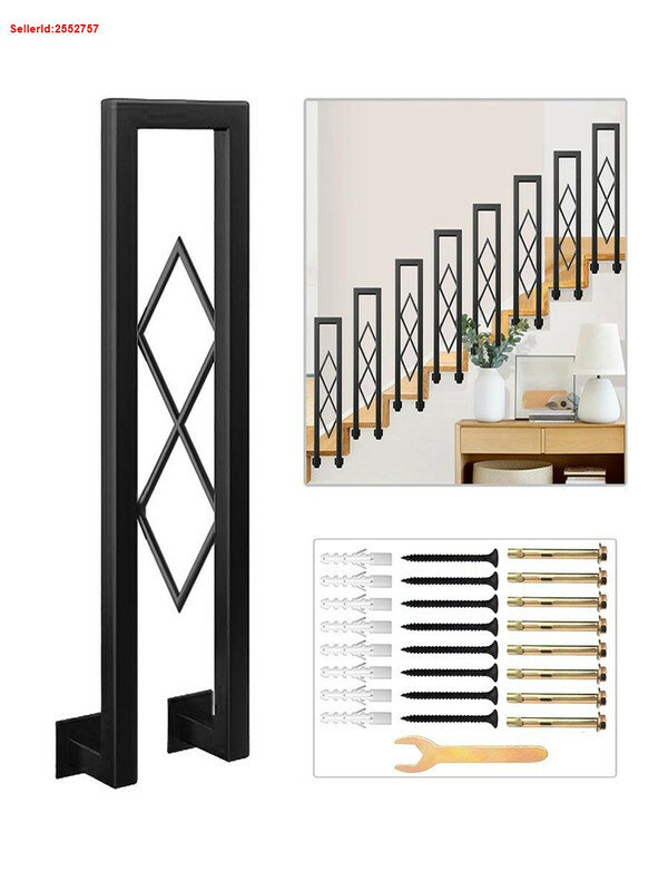 Кованые U-образные перила для лестницы, балкона, крыльца антискользящие, безопасные, боковое крепление, стильный современный дизайн